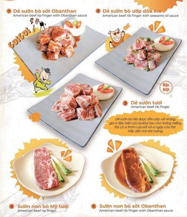 Thực đơn — Guigui BBQ